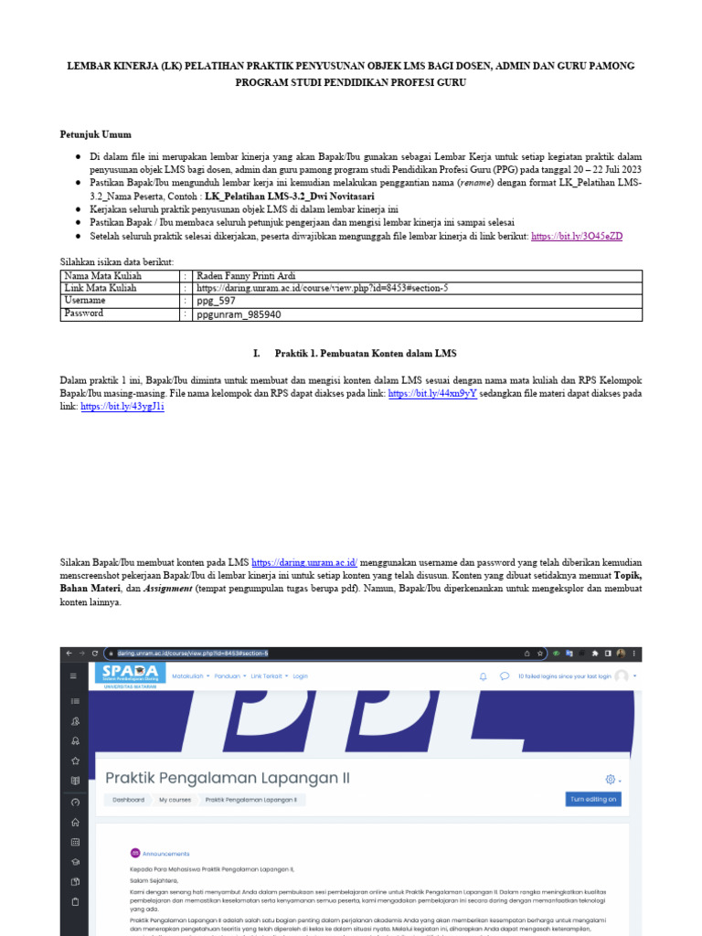 LK - Pelatihan LMS-3.2 - Raden Fanny Printi Ardi | PDF | Karier & Perkembangan | Seni
