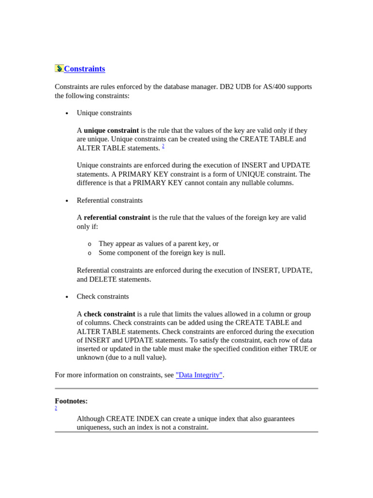 Triggers And Constraints Pdf Relational Database Information Technology Management