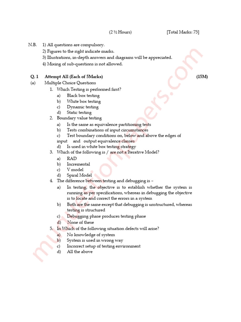 Tybsc-Cs Sem5 Stqa Nov19 | PDF