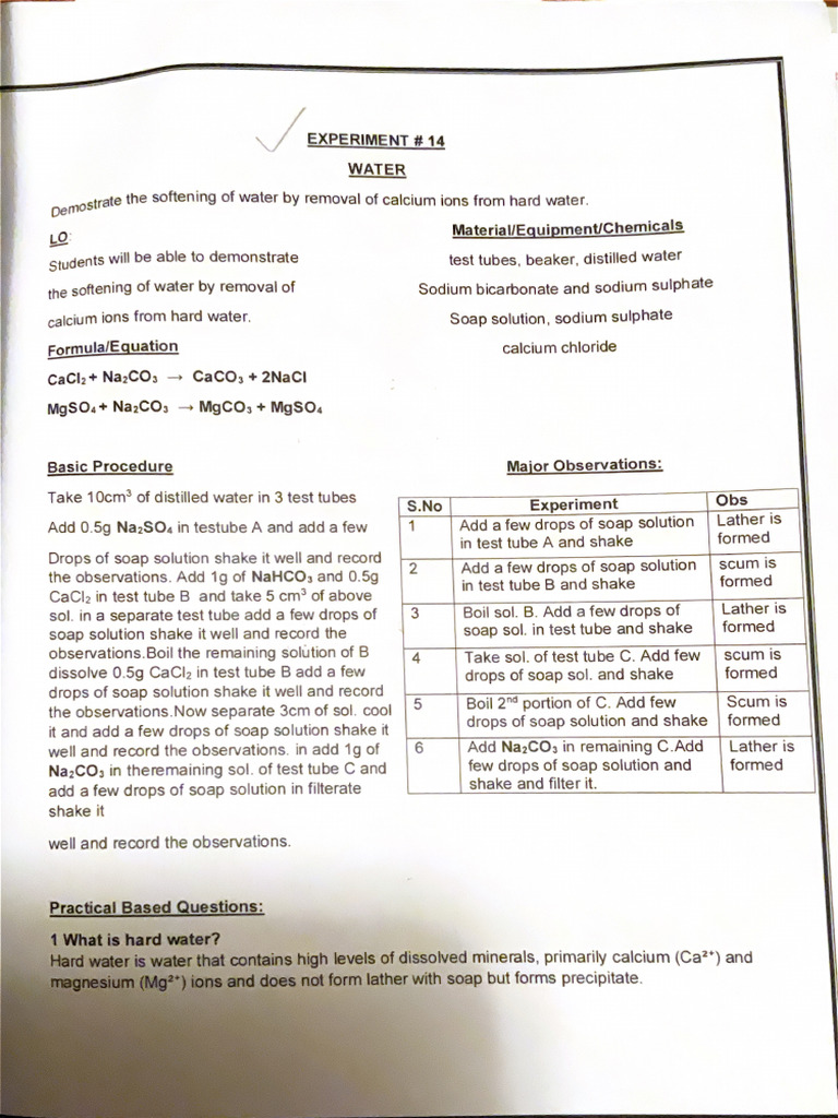 Chem 10 Water Pba | PDF