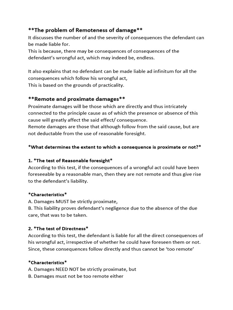 Remoteness of damage | PDF | Legal Concepts | Justice