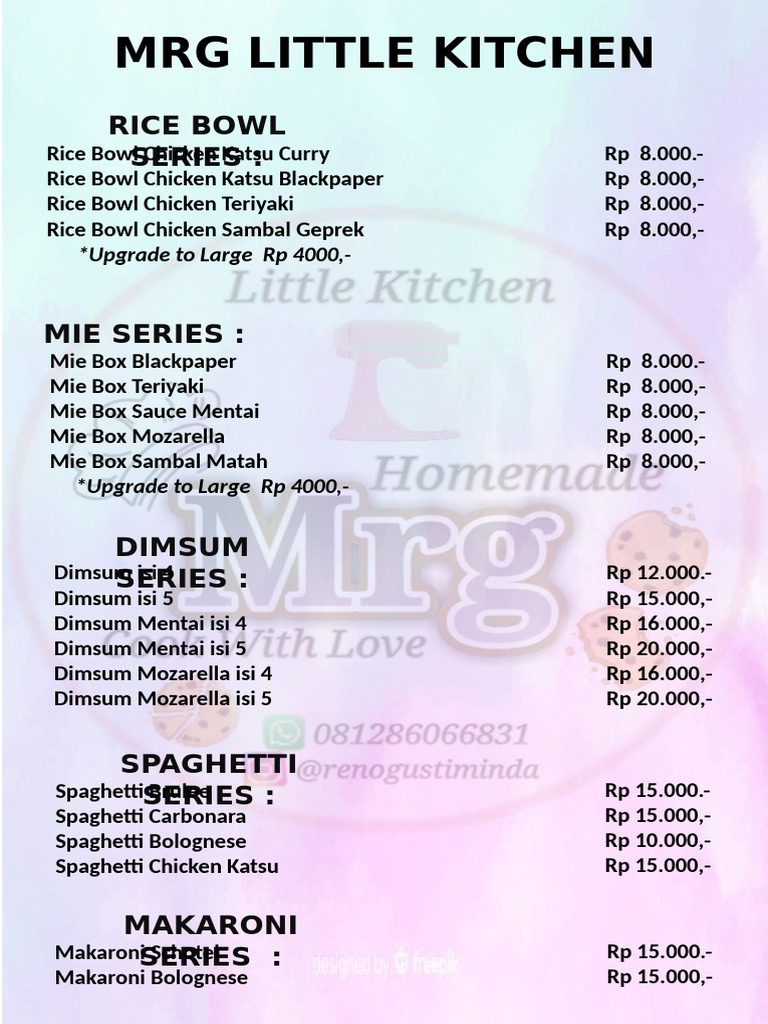 Daftar Menu Booth | PDF