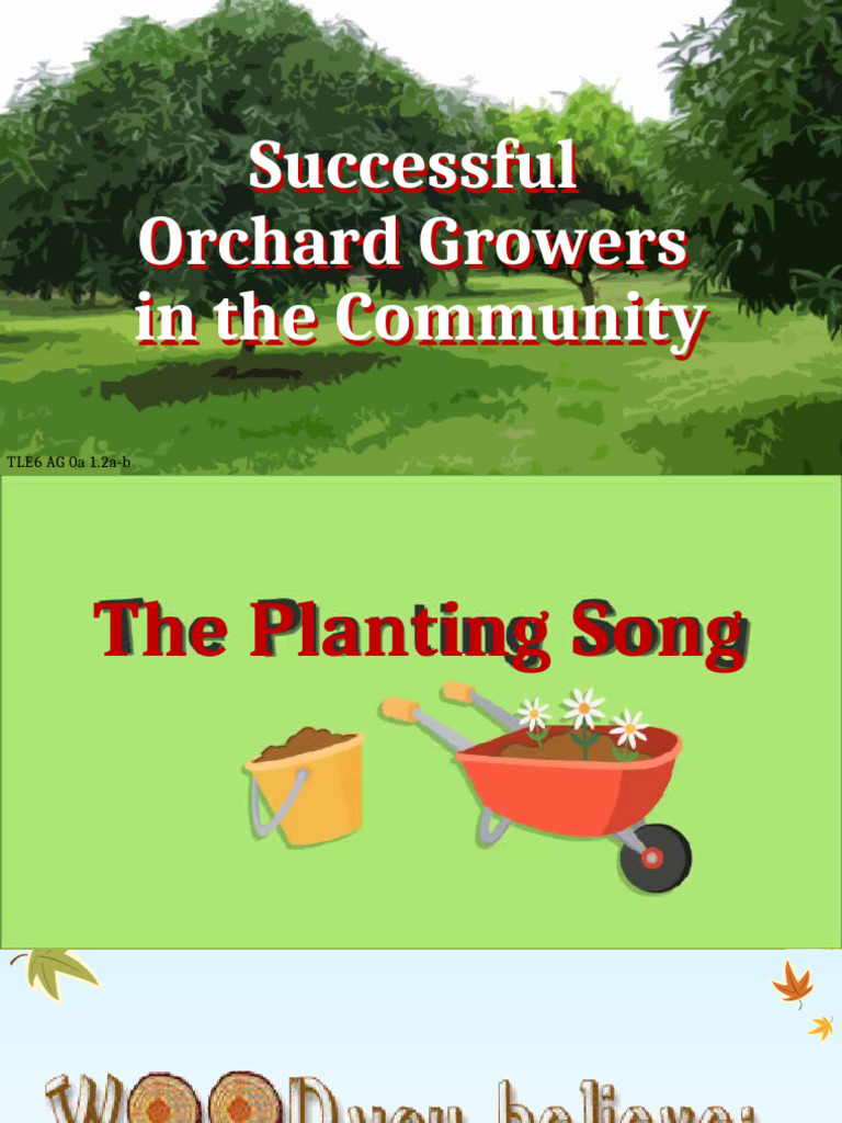 TLE 6 AGRI WEEK 1 Successful Orchard Growers in The Community | PDF ...