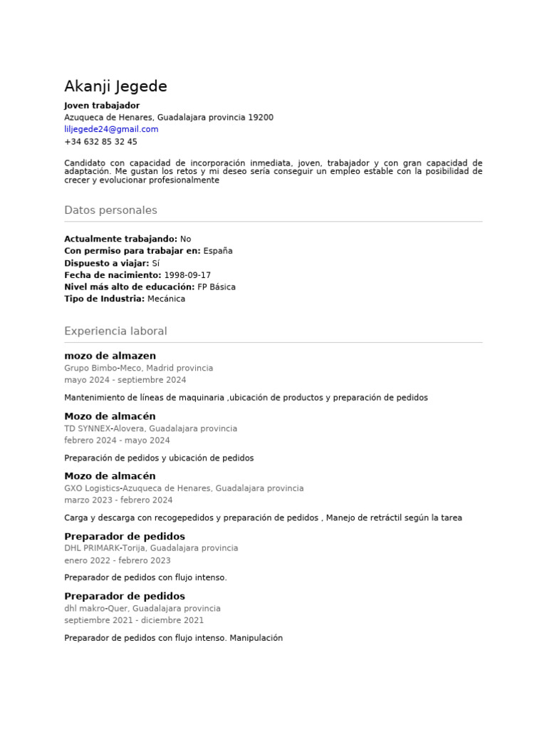 Aj CV | PDF | Microsoft