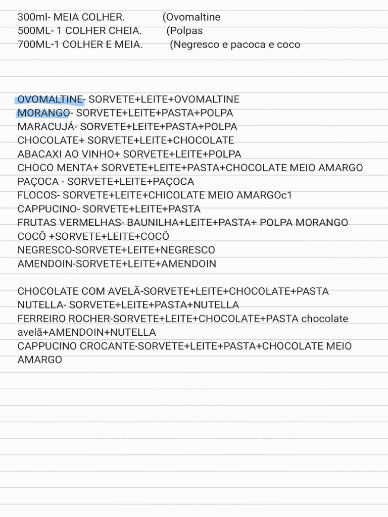 Milk Shake | PDF