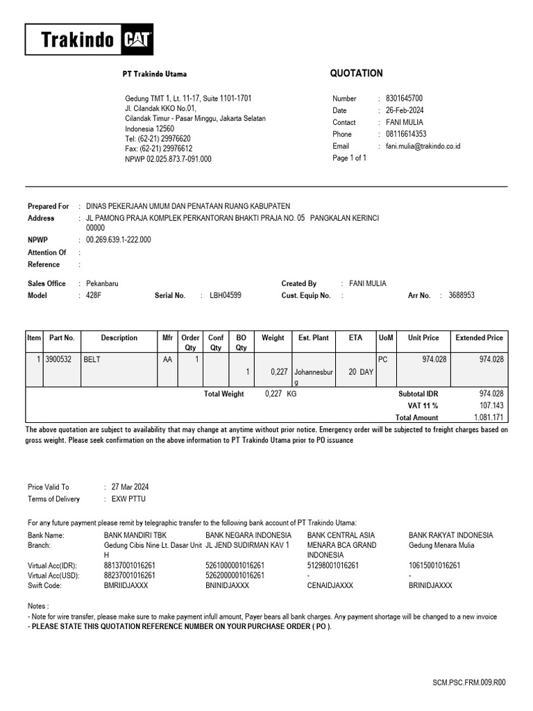 8301645700, Belt | PDF | Banks | Banking