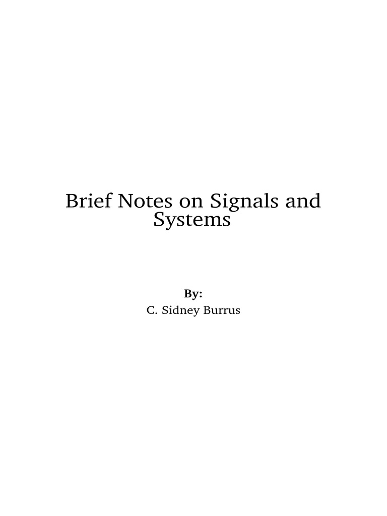 Signals and Systems | PDF