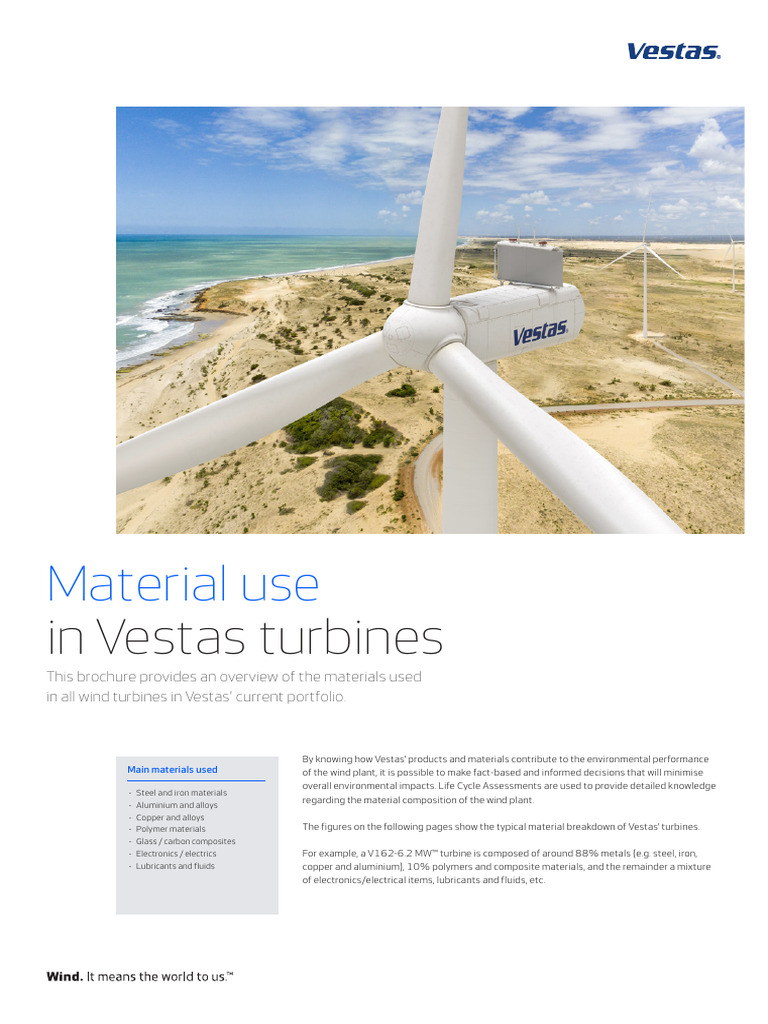 2023 04 Material-Use-Brochure Vestas - Pdf.coredownload - Inline | PDF | Alloy | Composite Material