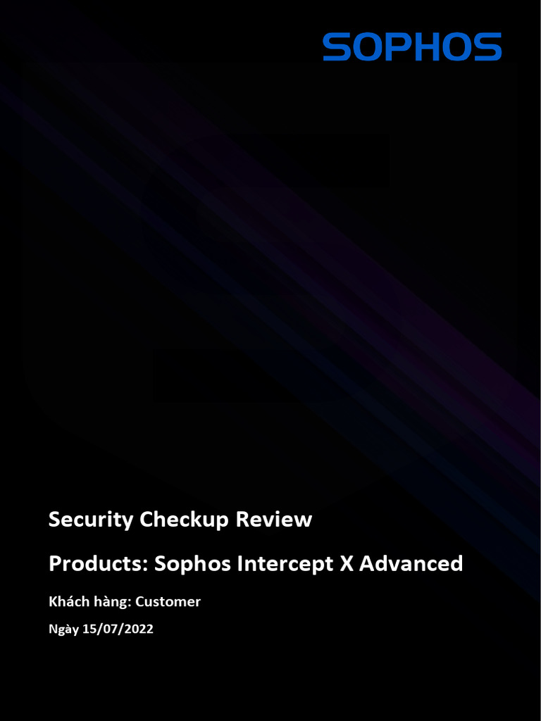 Sophos Security Checkup Sample Report | PDF