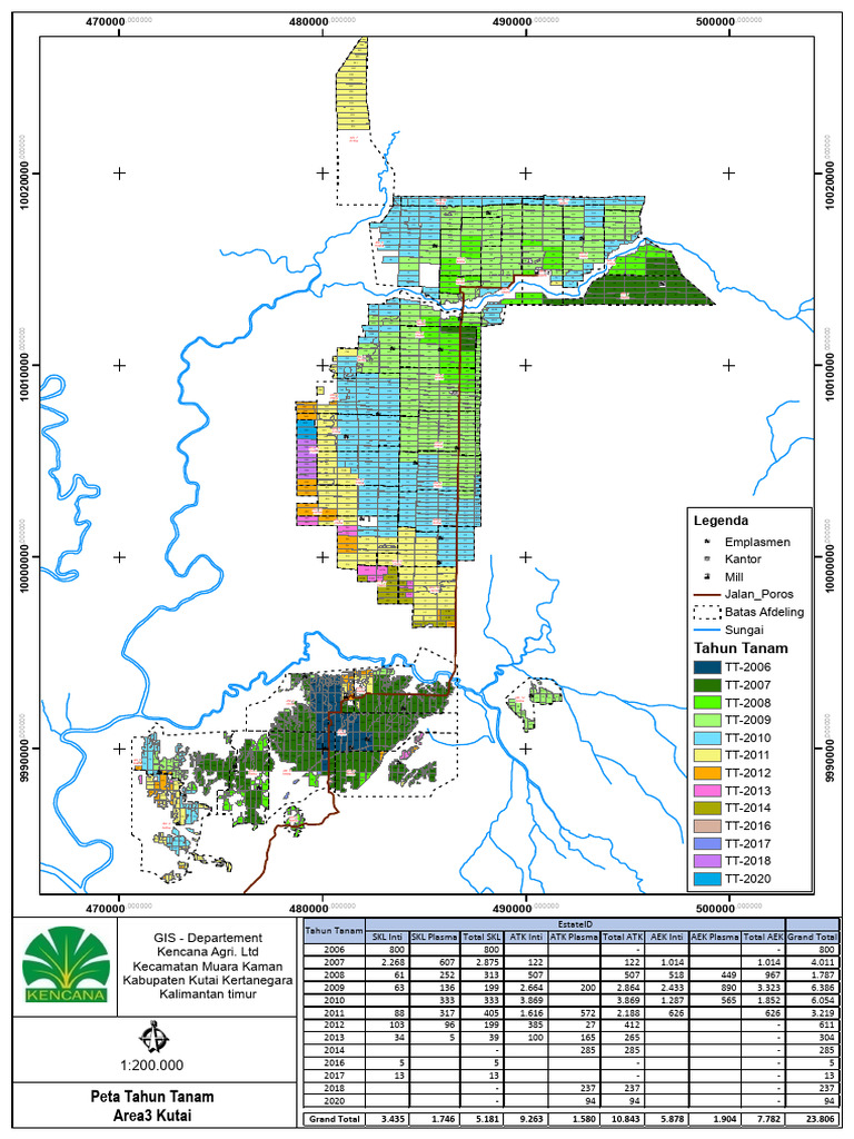 Peta Tahun Tanam Area3 | PDF