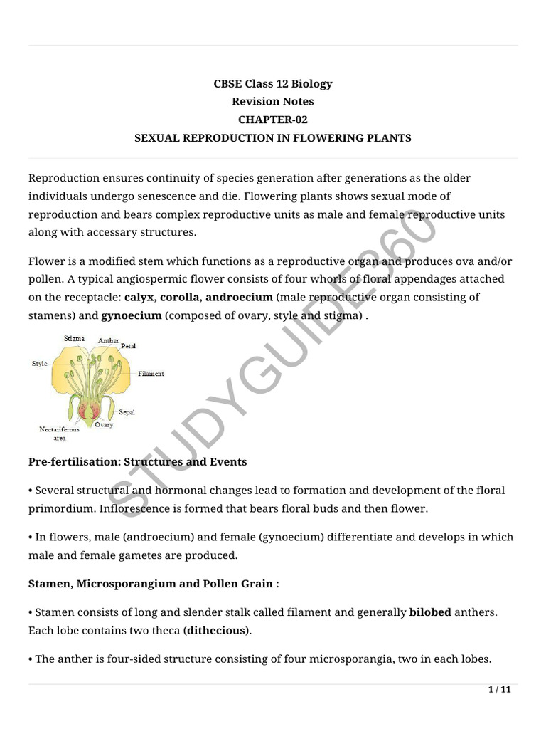 Microsporogenesis and Megasporogenesis in Plants | PDF | Seed | Flowers