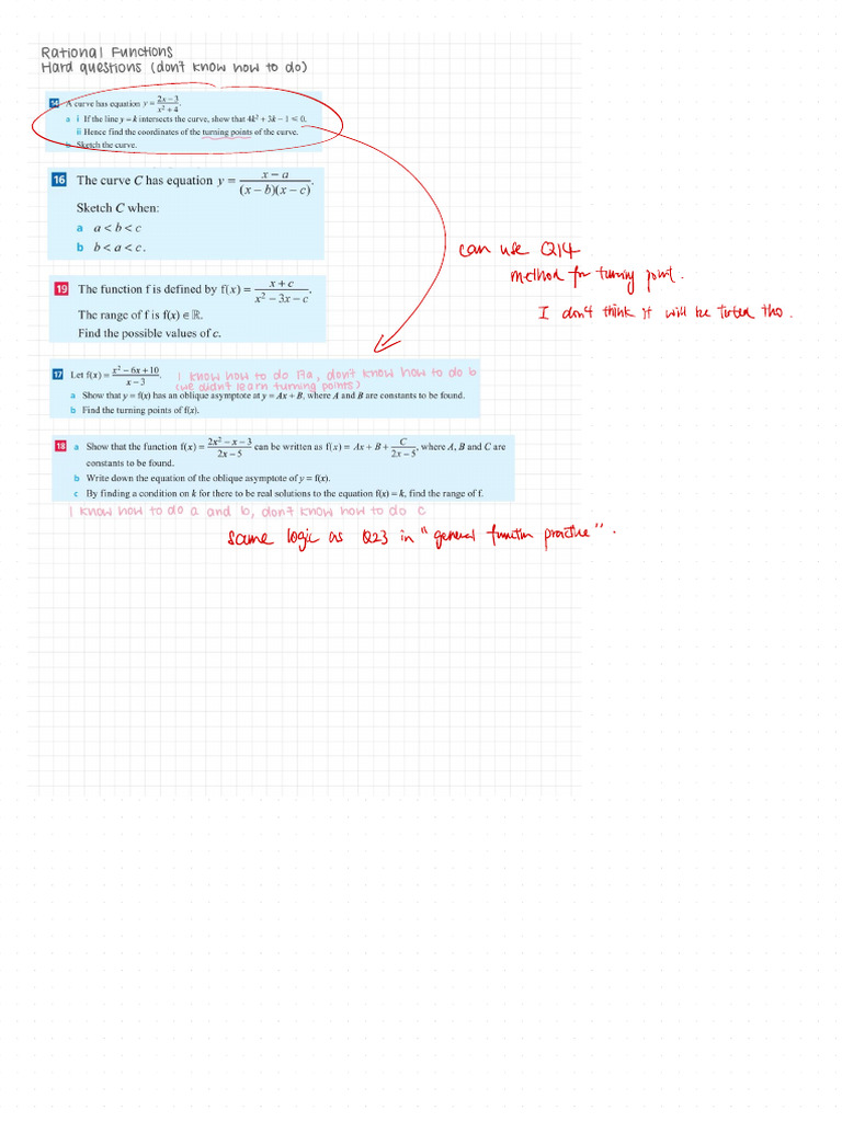 Explanation On Rational Function Harder Questions | PDF | Mathematical Analysis | Mathematical ...