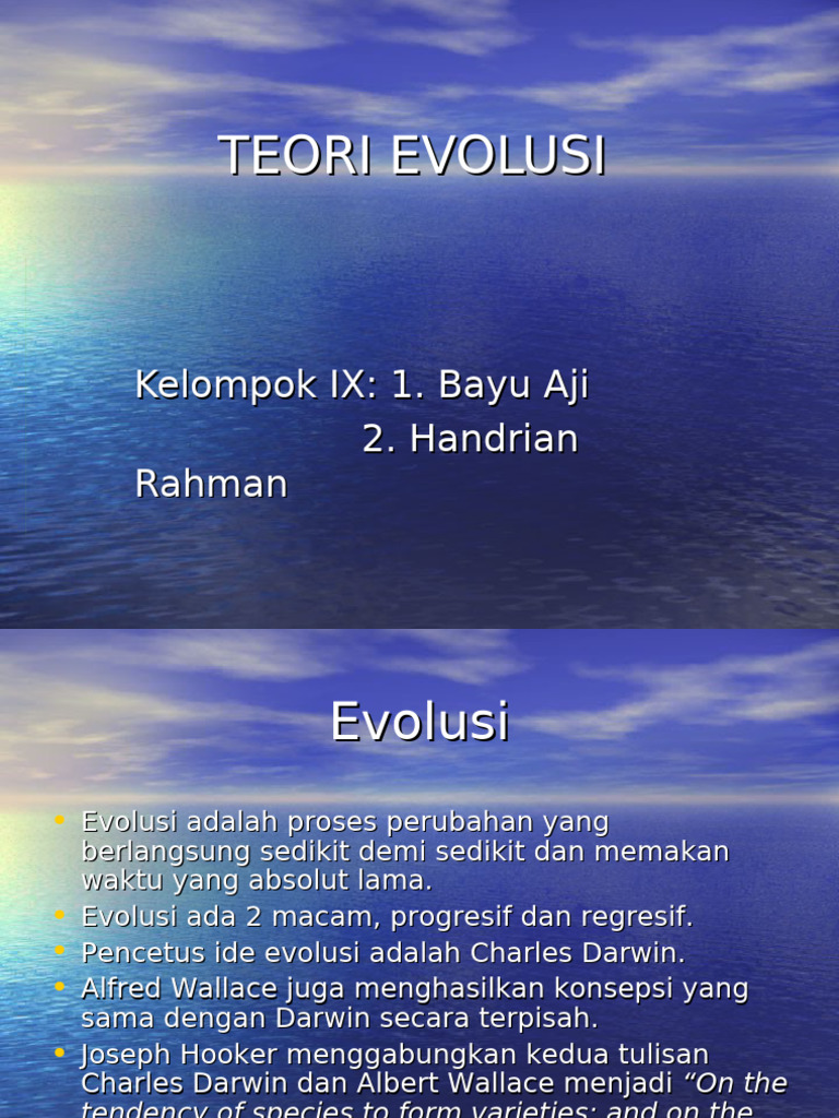 Teori Evolusi | PDF | Kesehatan Holistik