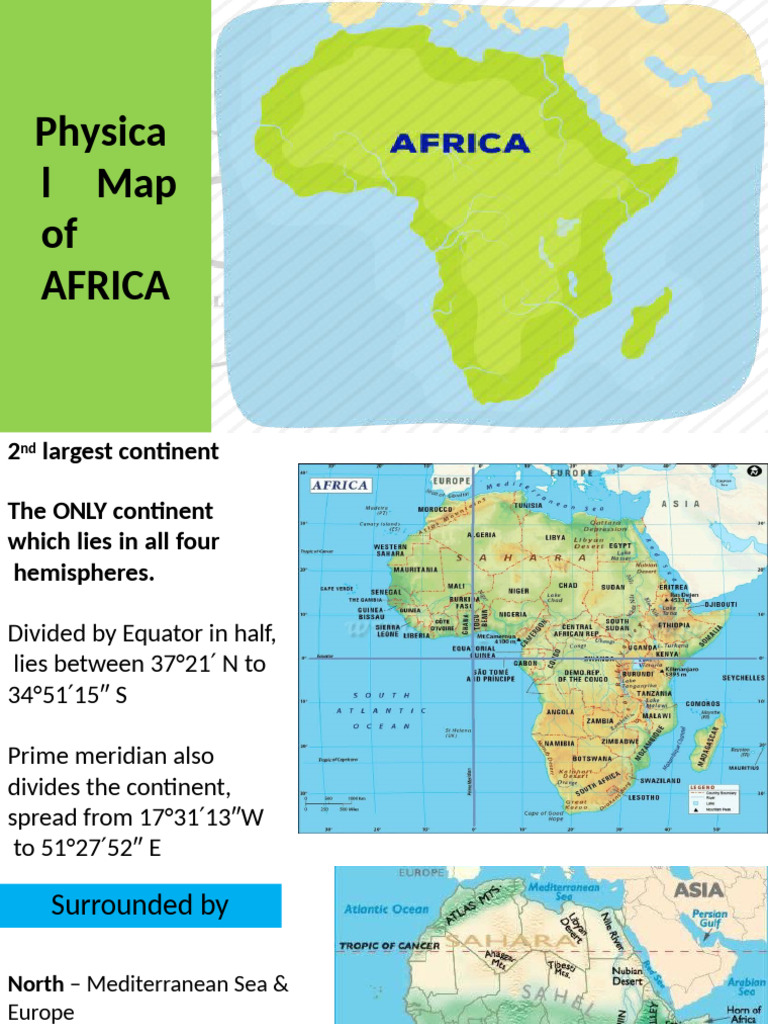 Physical-Features-of-Africa -PPT 1 _1_ (1) | PDF | Sahara | Africa