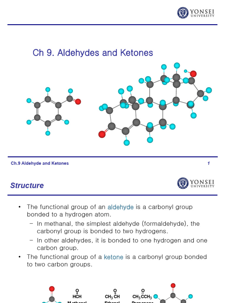 Chapter09 - Aldehydes and Ketones - Updated | PDF | Aldehyde | Ketone