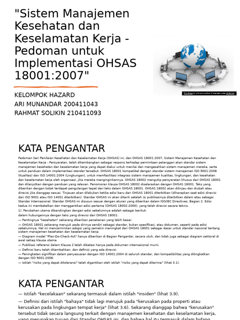 Tugas 3 OHSAS 18002 (Terjemahkan & Buat PPT Per Klausul & Compare ILO Vs OHSAS) | PDF | Bisnis ...