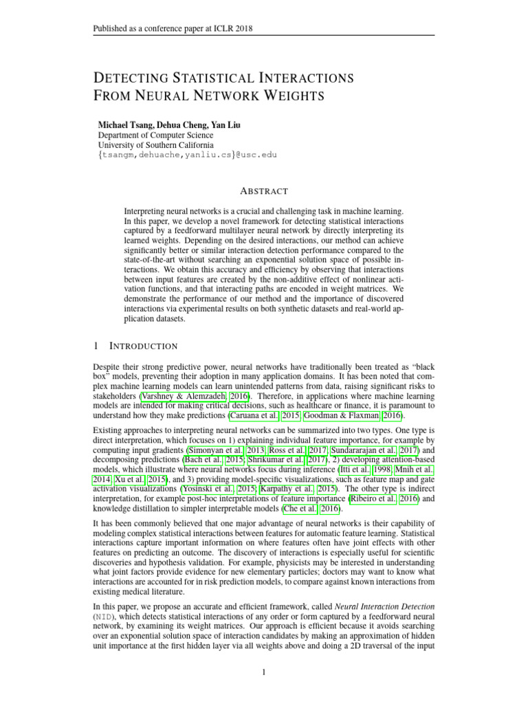 Detecting Neural Network Interactions | PDF | Artificial Neural Network ...