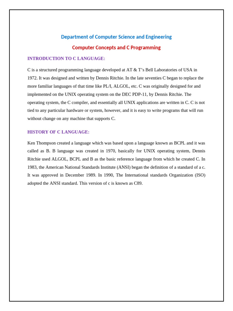 CO1 PART 1 | PDF | Integer (Computer Science) | C (Programming Language)