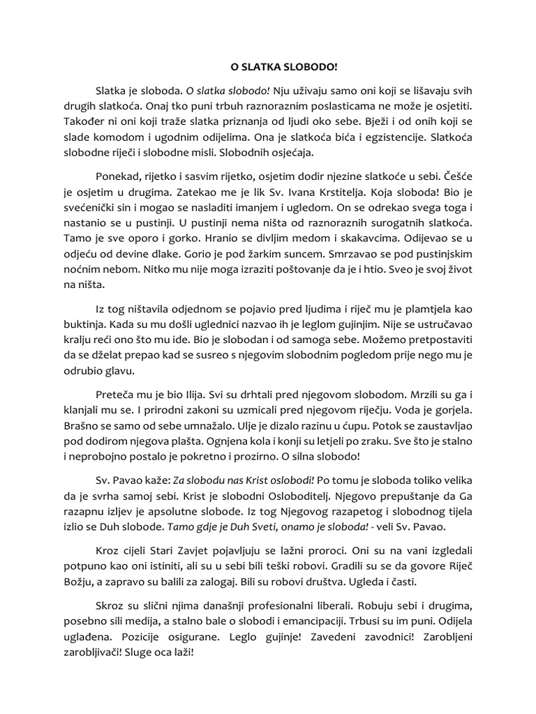 Slatka Slobodo | PDF
