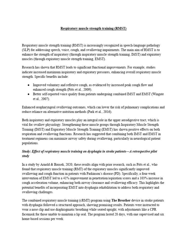 RMST | PDF | Exhalation | Cough