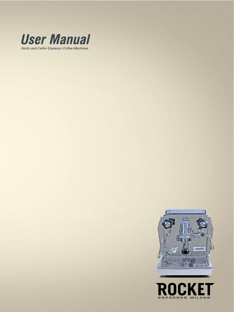 Rocket Espresso Cellini User Manual | PDF | Coffee | Drink