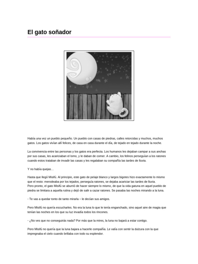 Había Una Vez Un Pueblo Pequeño | PDF | Gatos