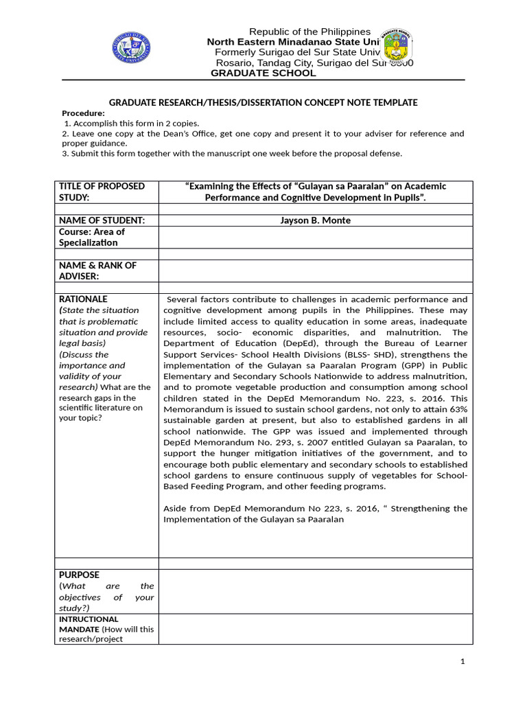 Concept Note Template | PDF | Career & Growth | Social Science