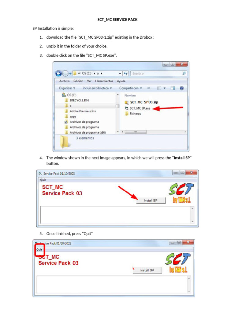 SCT - MC SP Installation Instructions | PDF