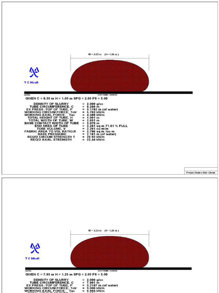 Calculation Geotube 3032020 | PDF