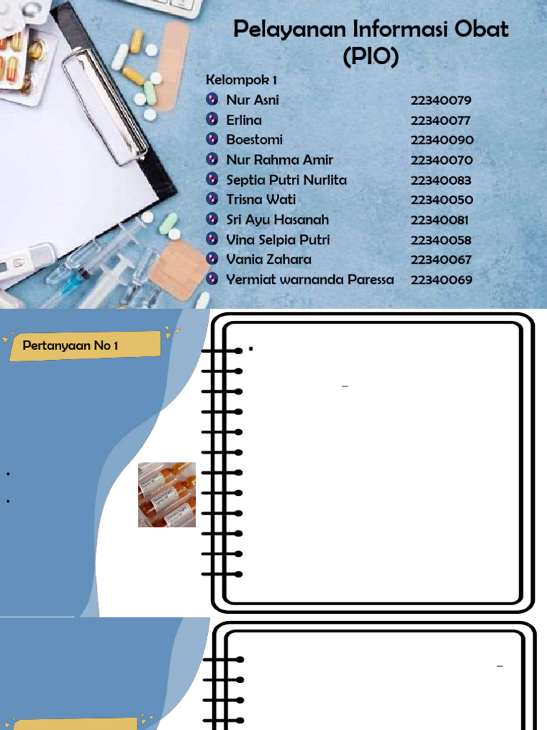 Pelayanan Informasi Obat (PIO) Kelompok 1 KIE | PDF