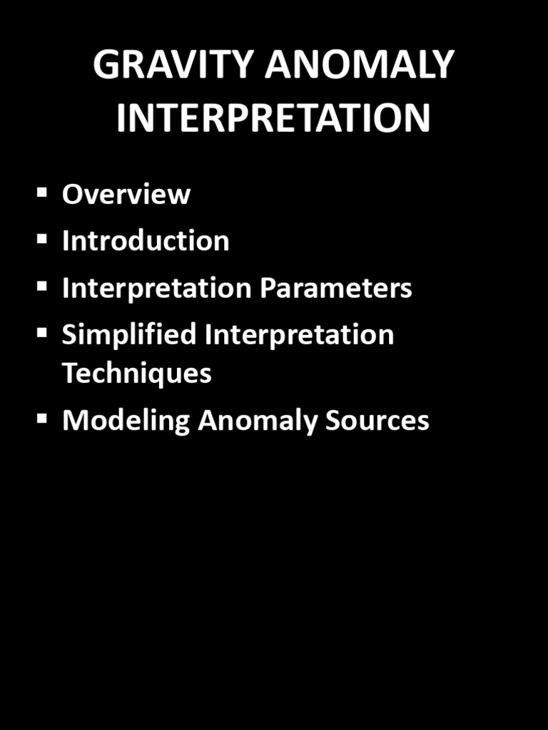 Gravity Anomaly Interpretation | PDF | Geophysics | Geology