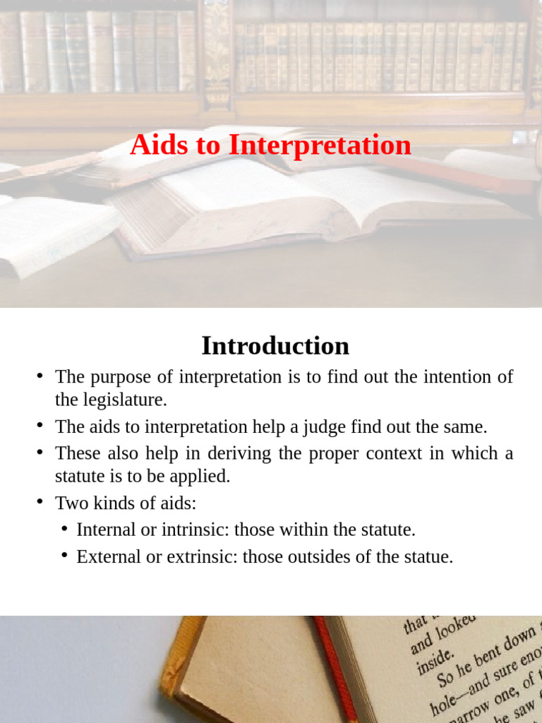 4.1 Internal Aid | PDF | Statutory Interpretation | Common Law