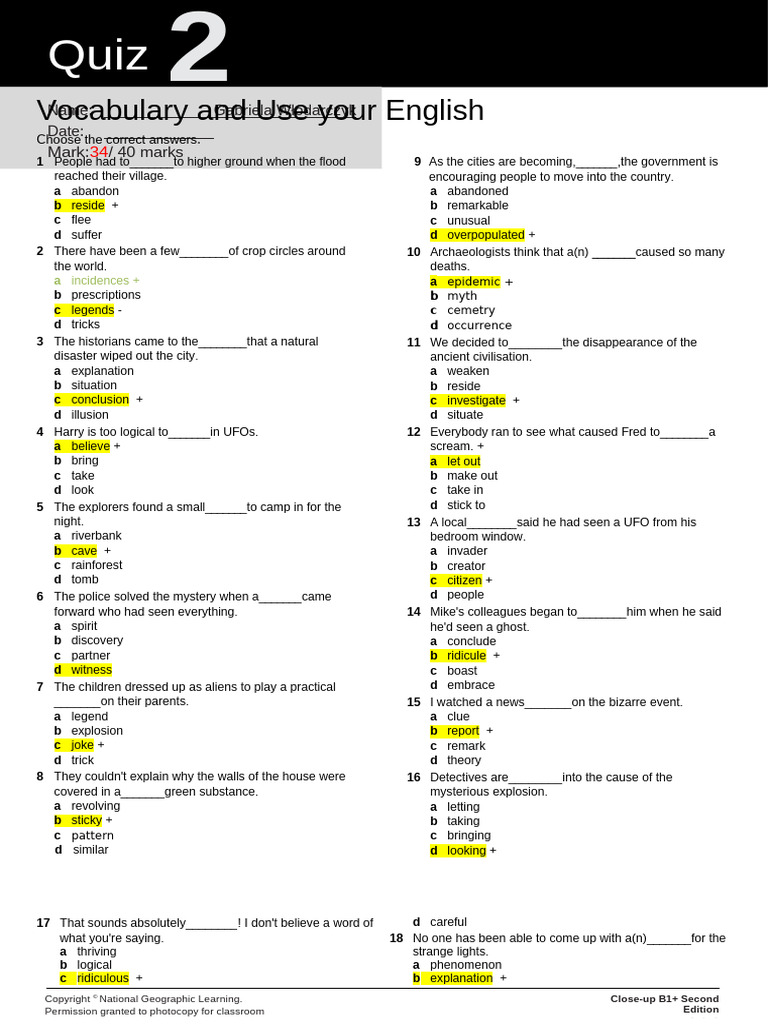 Quizz - Gabi Wlodarczyk 2 | PDF