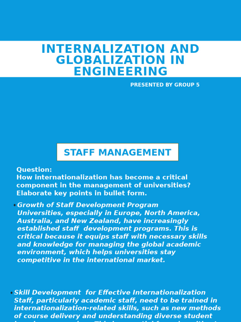 Internalization and Globalization in Engineering - 014245 | PDF ...