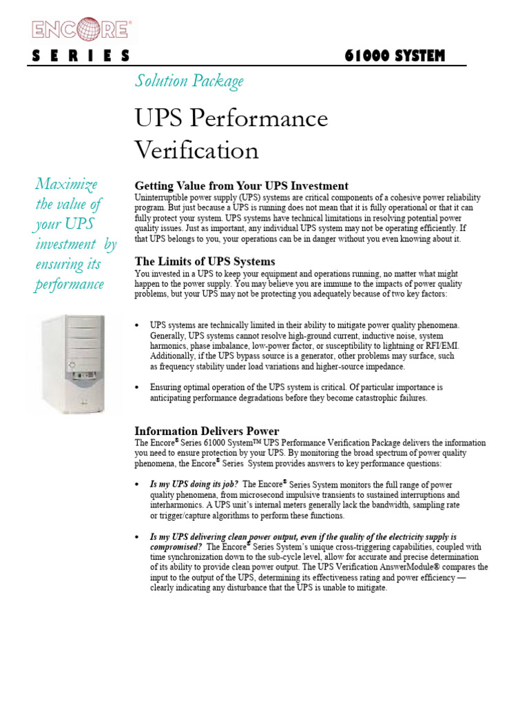 05 - encore_ups | PDF | Modem | Electric Power