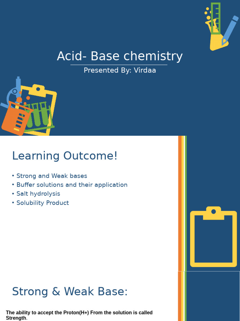 Acid- Base Chemistry Lec-001 | PDF | Buffer Solution | Acid