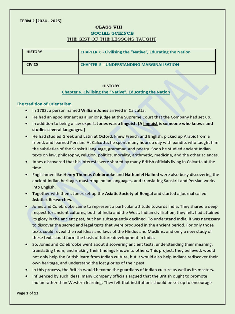 Class VIII Social Science Guide | PDF | Travel | History