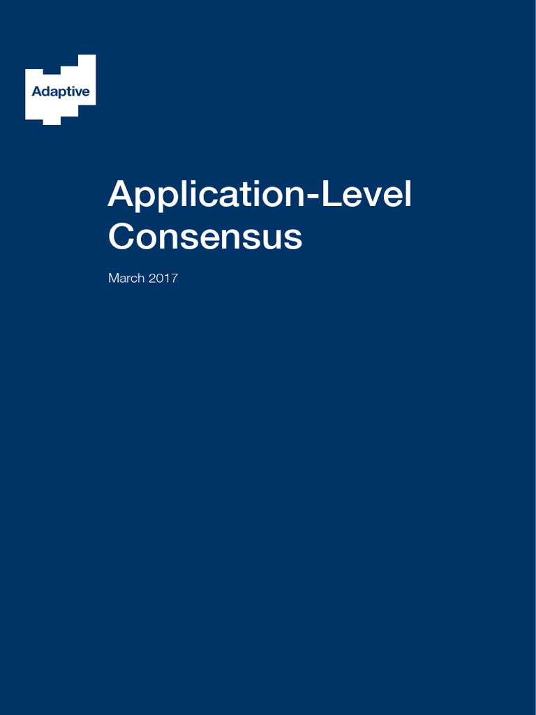 Application Level Consensus | PDF | Computer Cluster | Databases