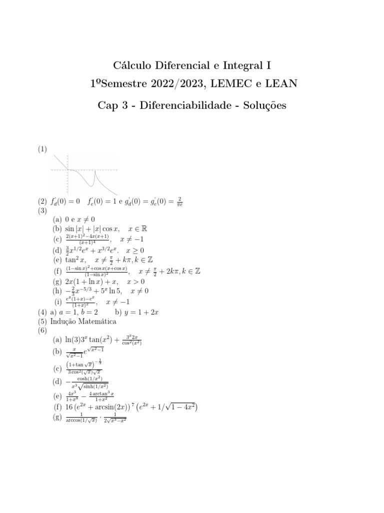 Cap3 Exercicios Sol Incompleto | PDF | Análise | Análise real