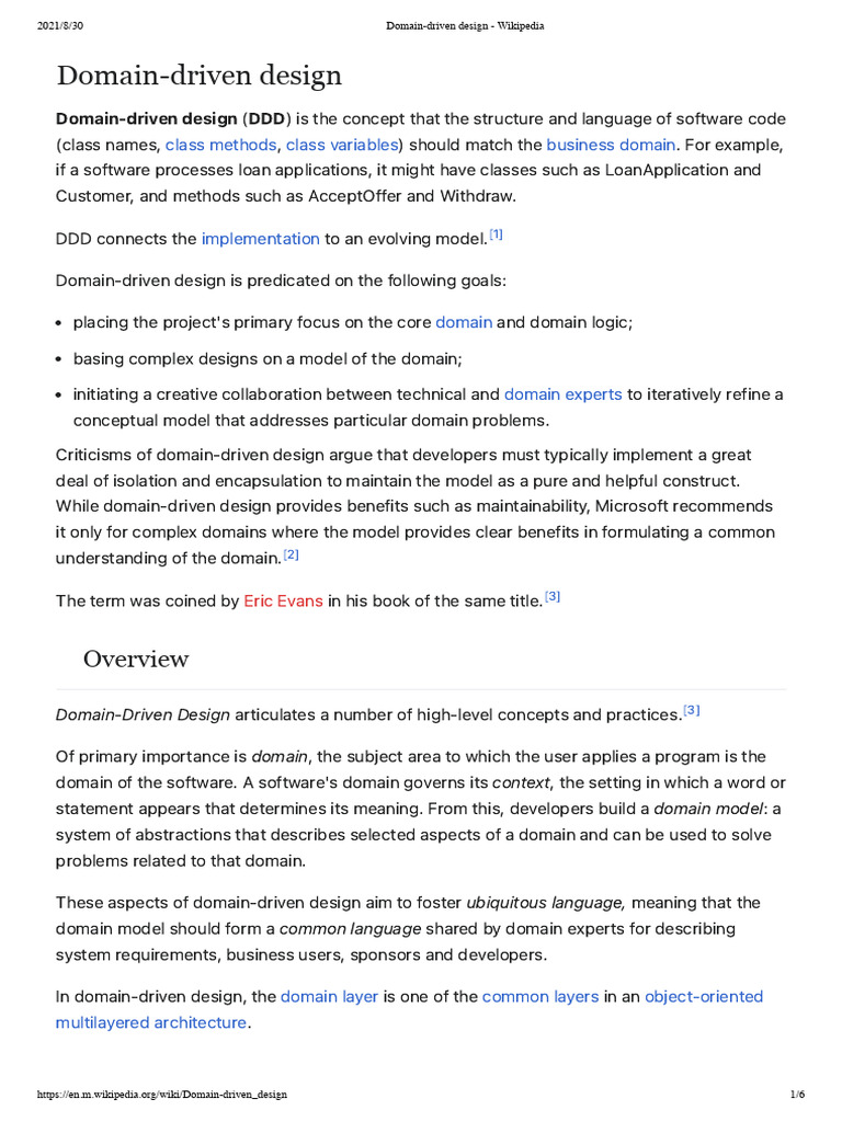 Domain-Driven Design - Wikipedia | PDF | Software Engineering ...
