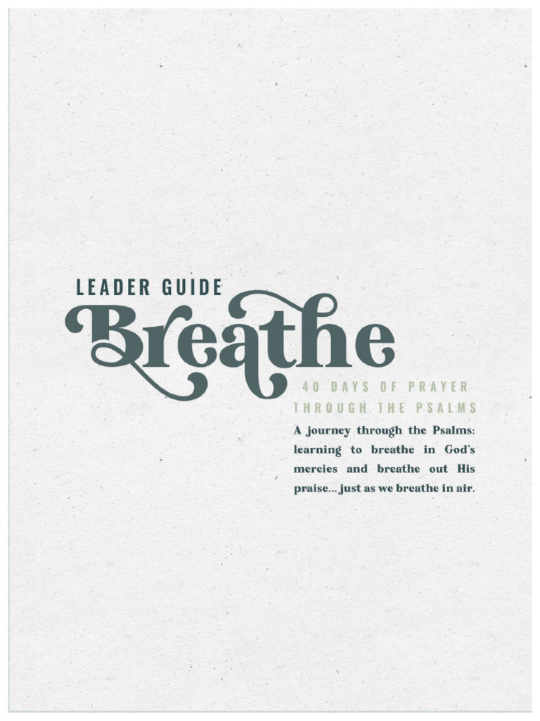 Well-Watered Leader Guide-BREATHE | PDF Well-Watered Leader Guide-BREATHE | PDF