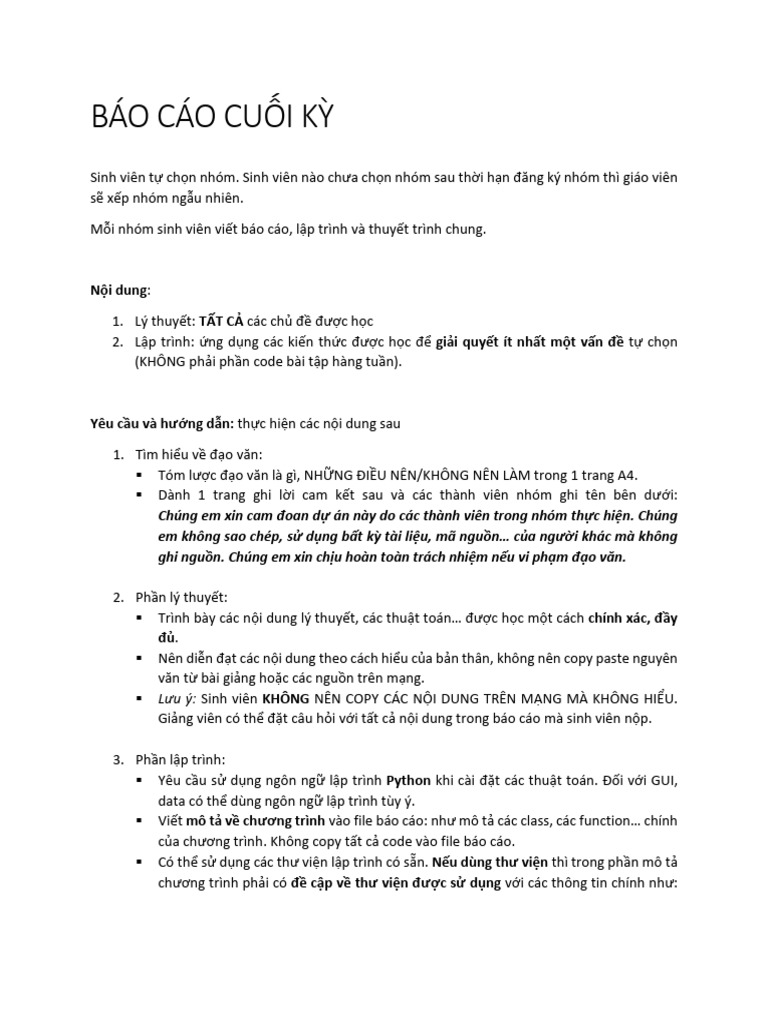 Final Presentation Guidelines | PDF