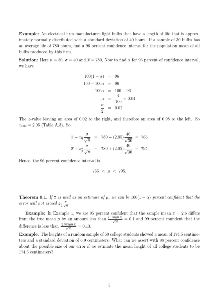 Estimating Parameters.2 | PDF | Confidence Interval | Normal Distribution