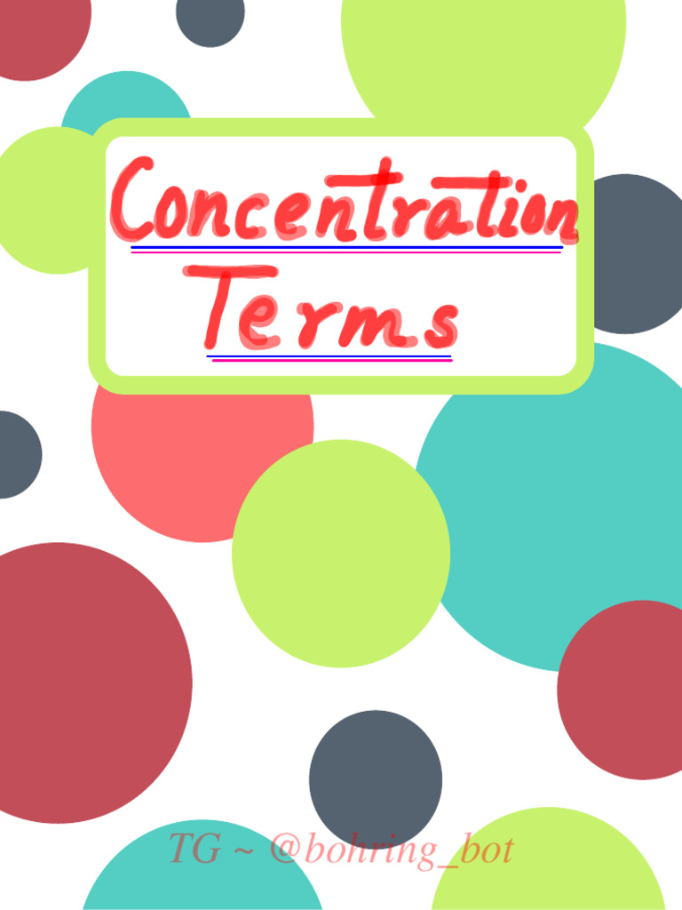 4. Concentration Terms | PDF