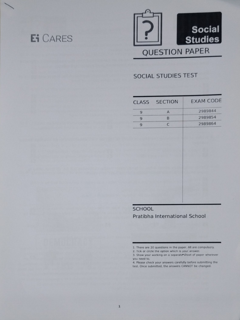 PT I SST Ix Ei QP.1719417134 | PDF