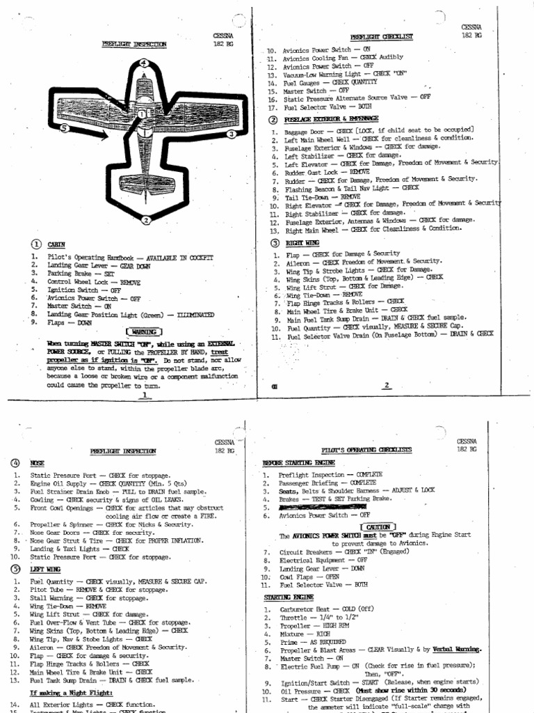 Checklist N182RG | PDF