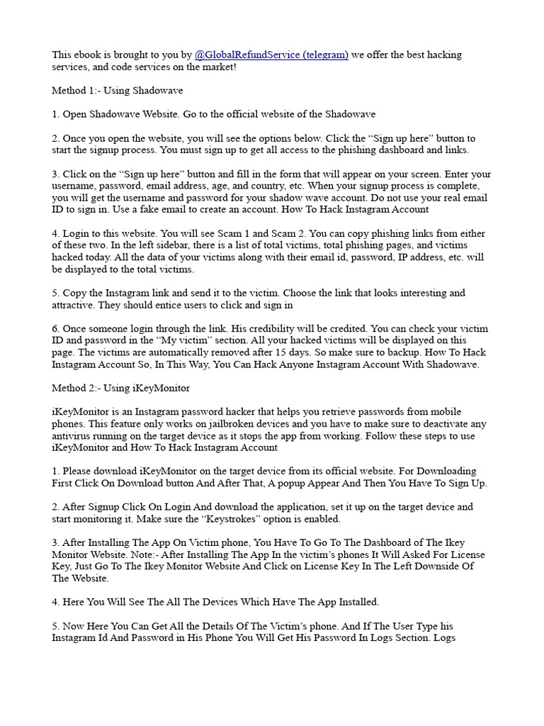 Insta Guide | PDF | Phishing | World Wide Web