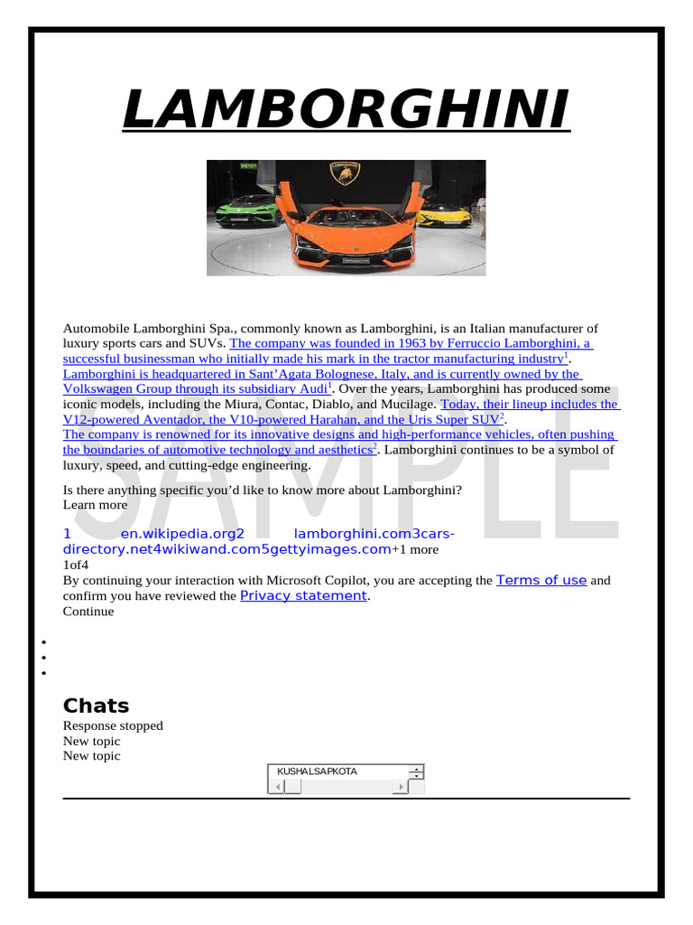 LAMBORGHINI | PDF | Business