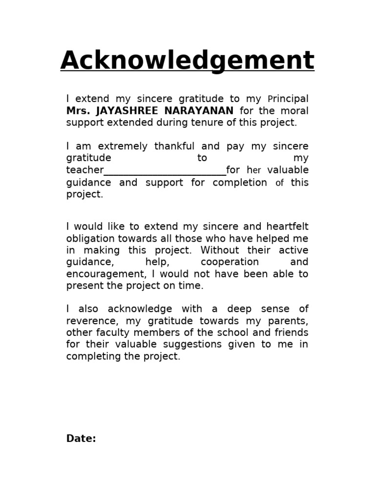 Acknowledgement | PDF