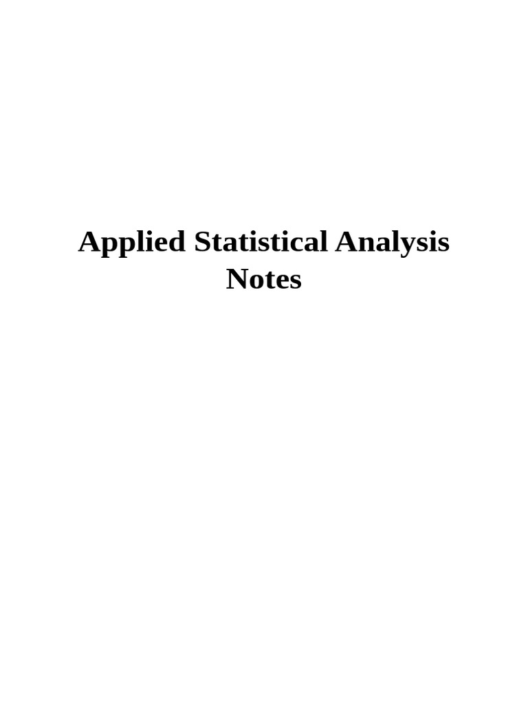 ASA Notes | PDF | Statistics | Level Of Measurement